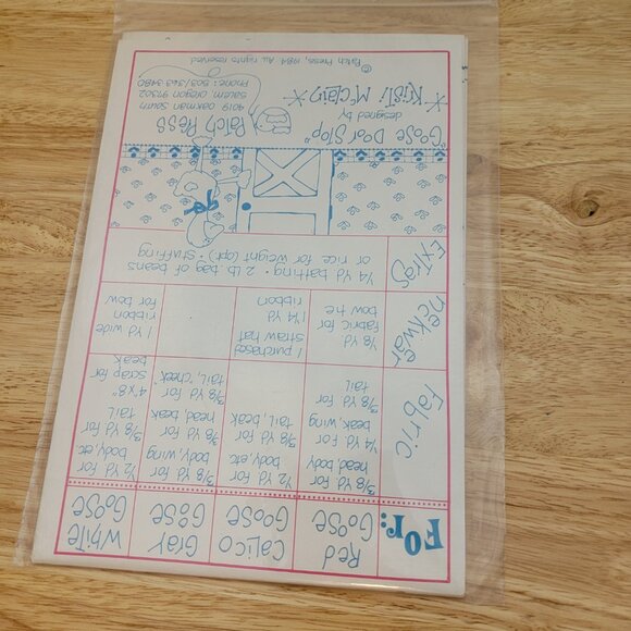Patch Press | Art | Vintage Goose Door Stop Sewing Pattern By Patch ...